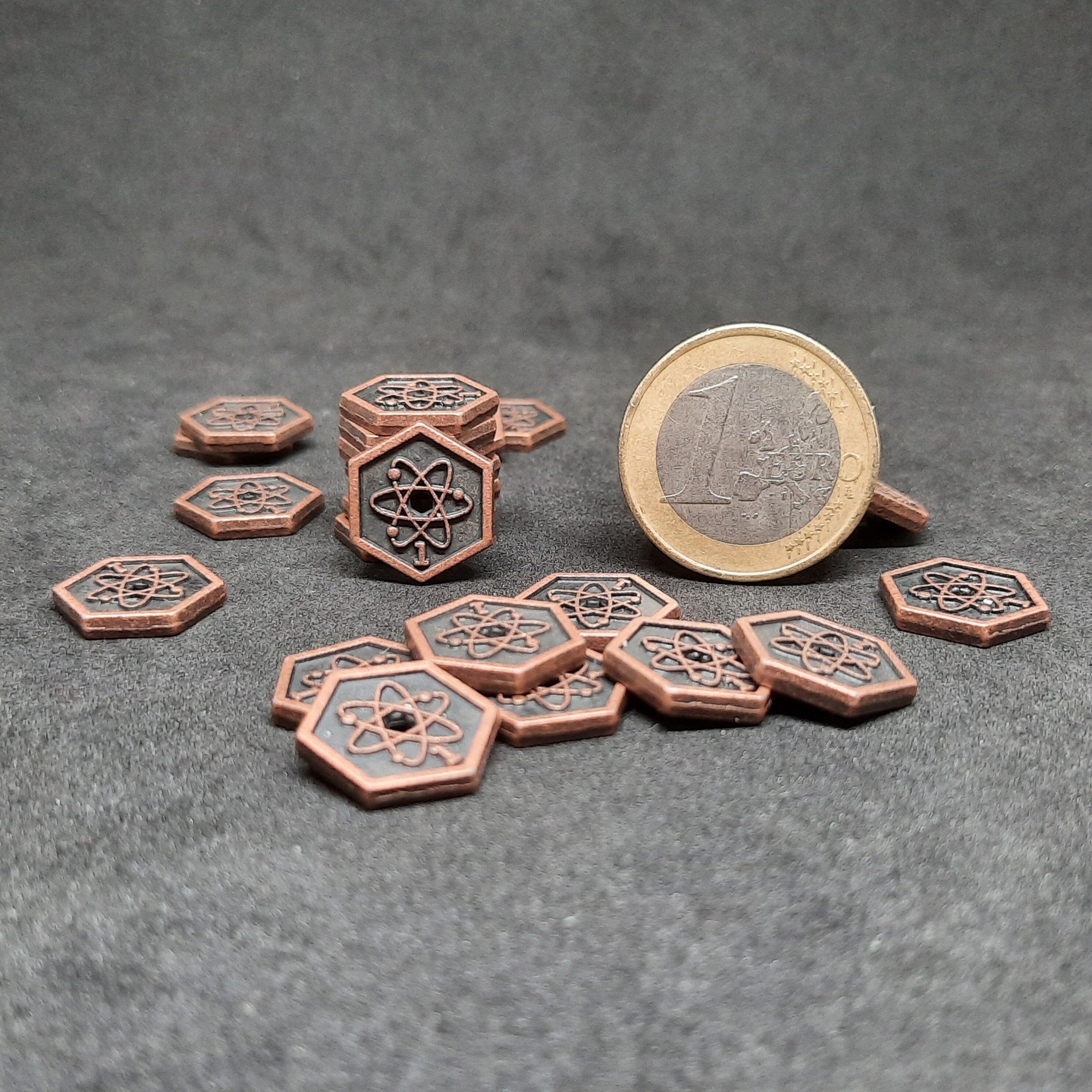 Bronze Spatial Metal Coins, 15mm, of Value 1 for Board Games, Role ...