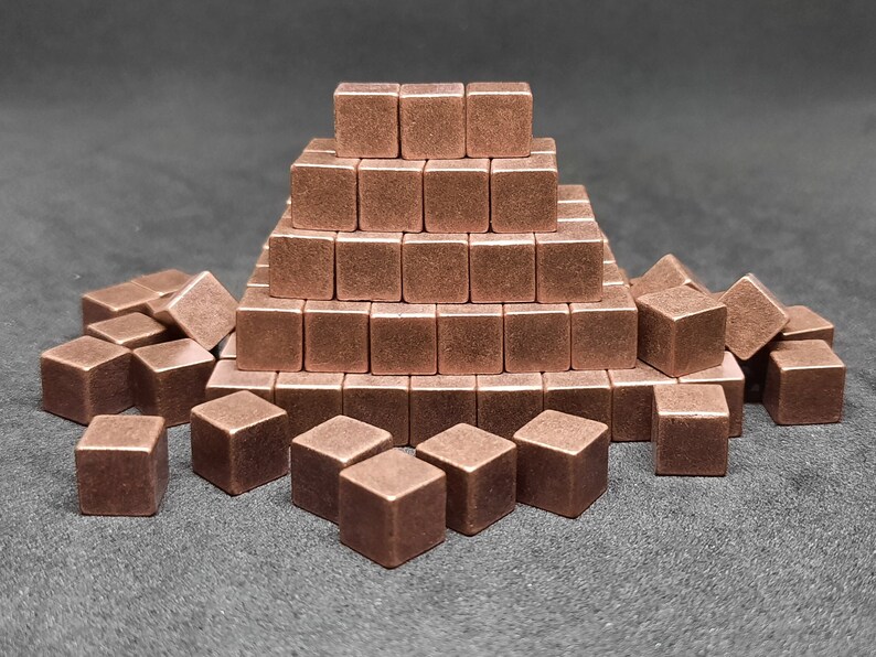 Bronze Metal Cubes 7mm Tokens for Board Games - Etsy