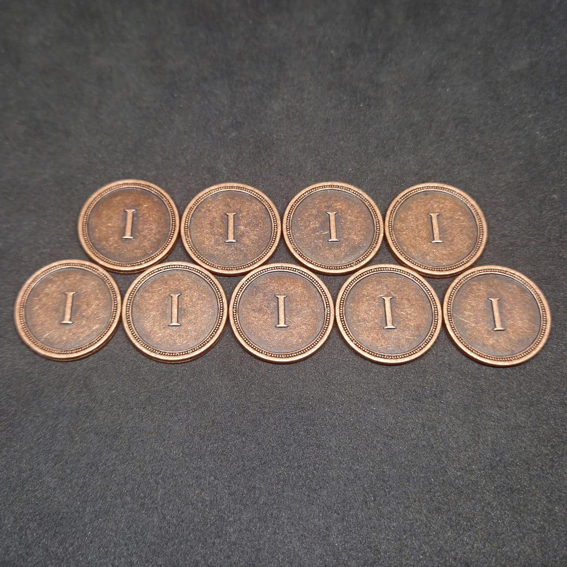 Bronze Metal Coins, 20mm, of Value 1 for Board Games, Role Playing ...