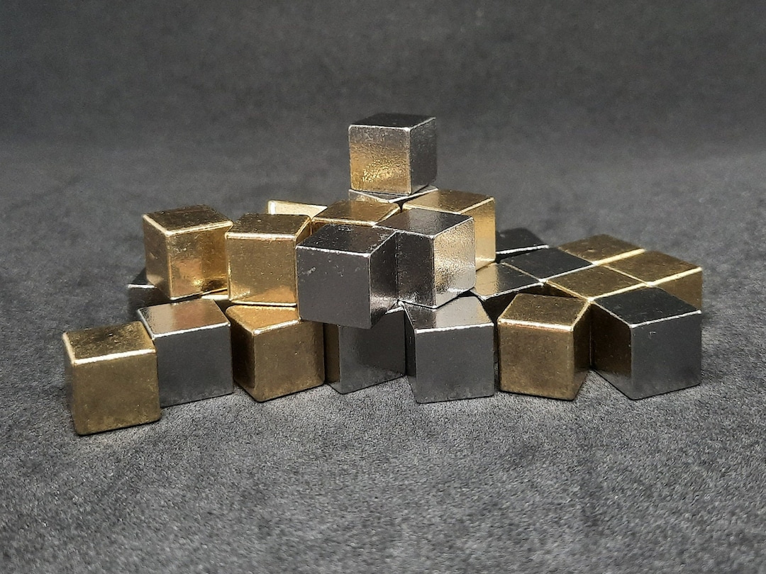 Large Silver or Golden Metal Cubes, 10mm, Tokens for Board Games - Etsy