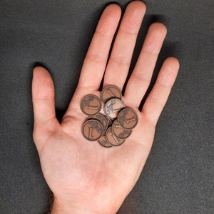 Bronze Metal Coins, 20mm, of Value 1 for Board Games, Role Playing ...