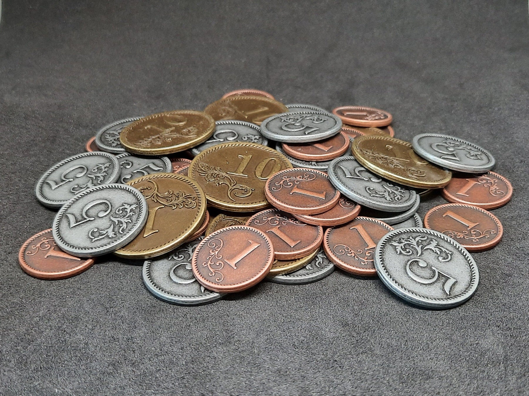 Set of Bronze Silver and Gold Metal Coins of Value 1 5 10 - Etsy UK