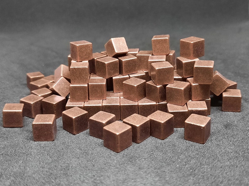 Bronze Metal Cubes 7mm Tokens for Board Games - Etsy