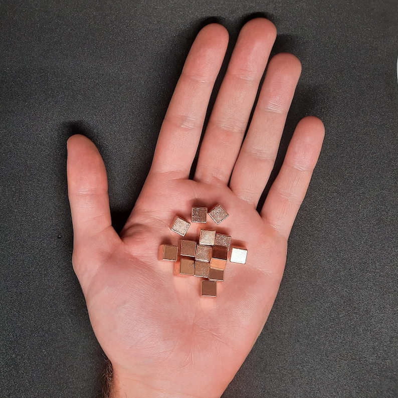 Copper Metal Cubes 8mm Tokens for Board Games set of 24 - Etsy