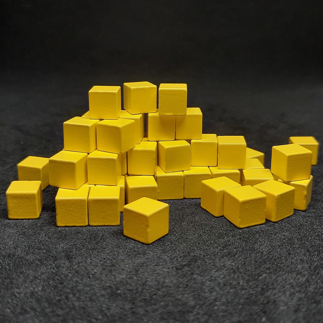Yellow Metal Cubes, 8mm, Tokens for Board Games - Etsy