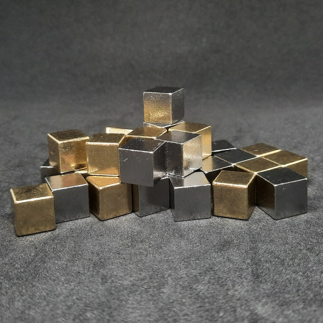 Large Silver or Golden Metal Cubes, 10mm, Tokens for Board Games - Etsy