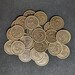 Gold Metal Coins, 25mm, of Value 5 for Board Games, Role Playing Games ...