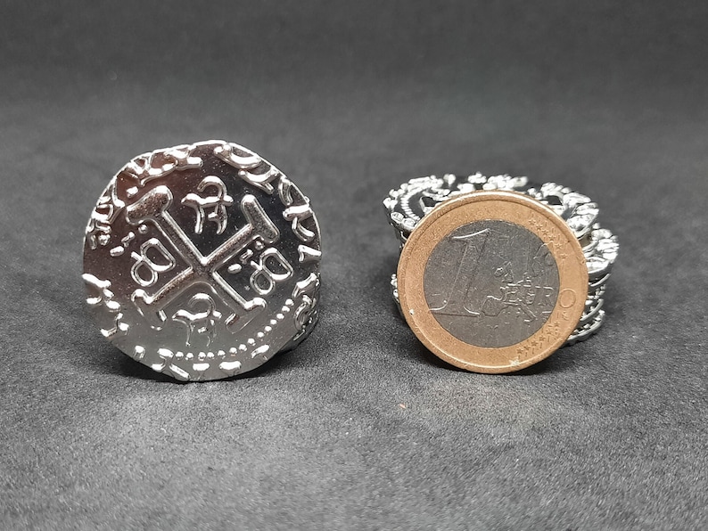 Large Silver Metal Coins, 30mm, for Pirate Chest or Board Game - Etsy