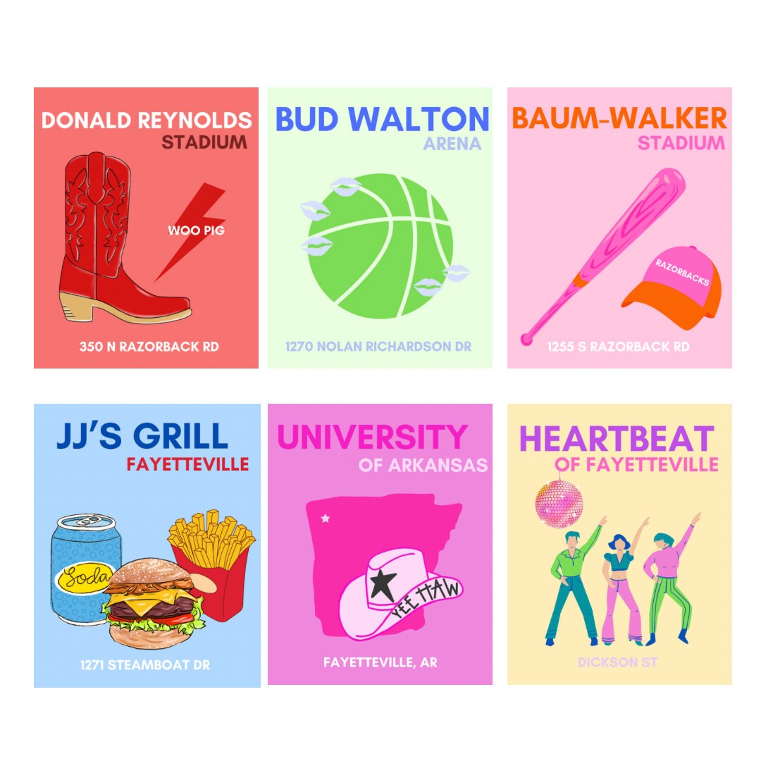 UARK Preppy Print Pack - Etsy