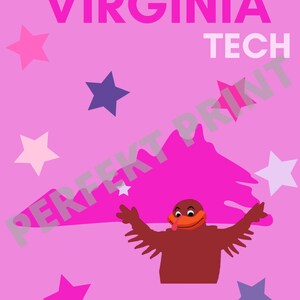 Preppy Custom Virginia Tech Prints - Etsy