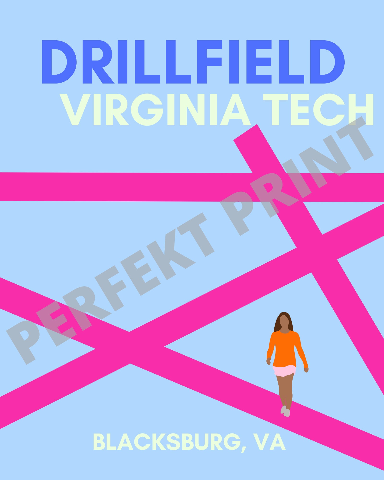 Preppy Custom Virginia Tech Prints - Etsy