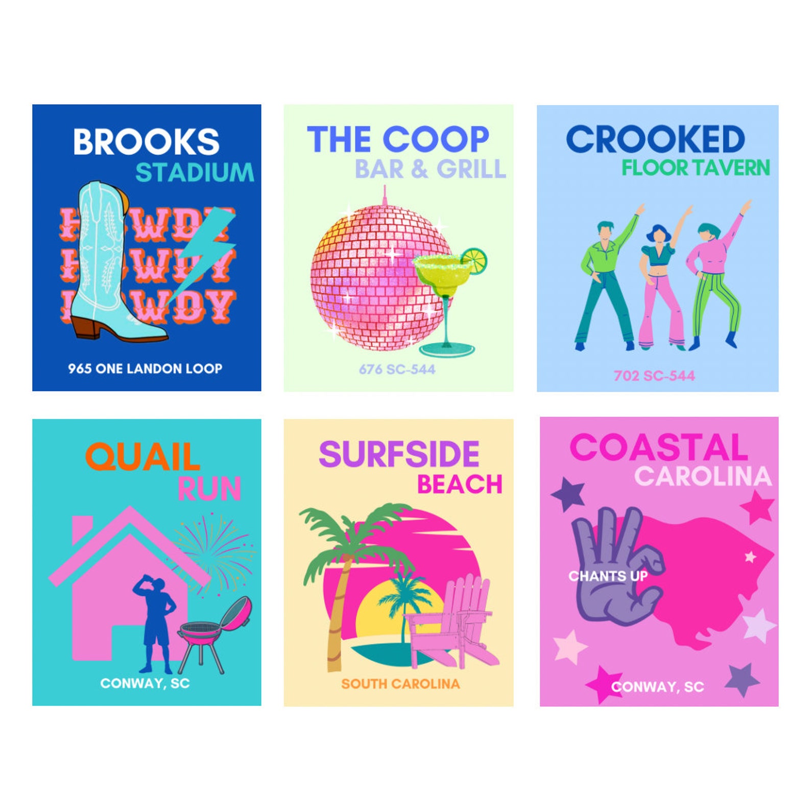 Preppy Custom Coastal Carolina Prints - Etsy