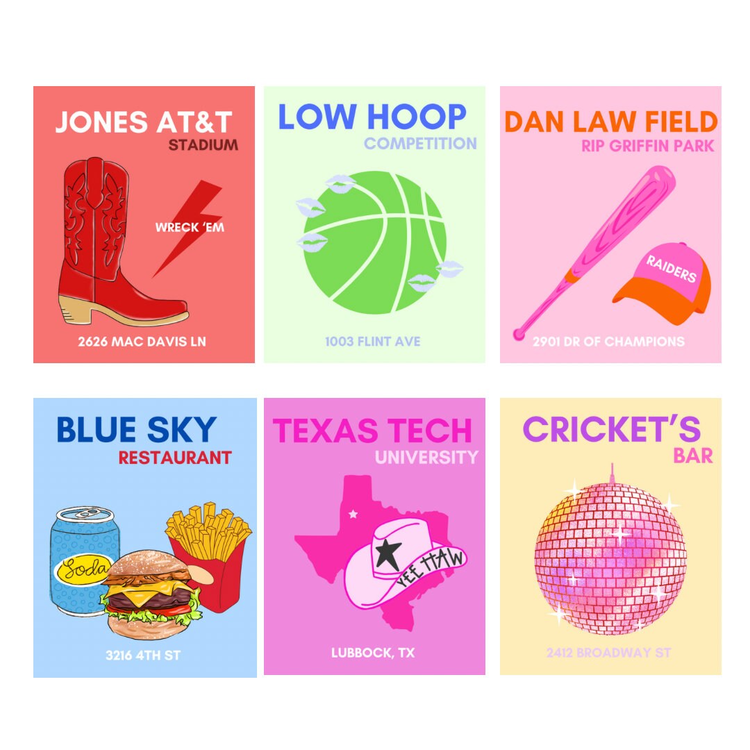 Texas Tech Preppy Print Pack - Etsy