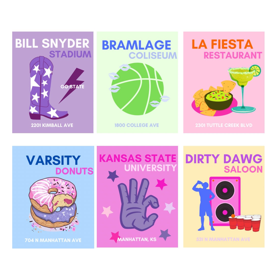 Custom Kansas State Print Pack - Etsy