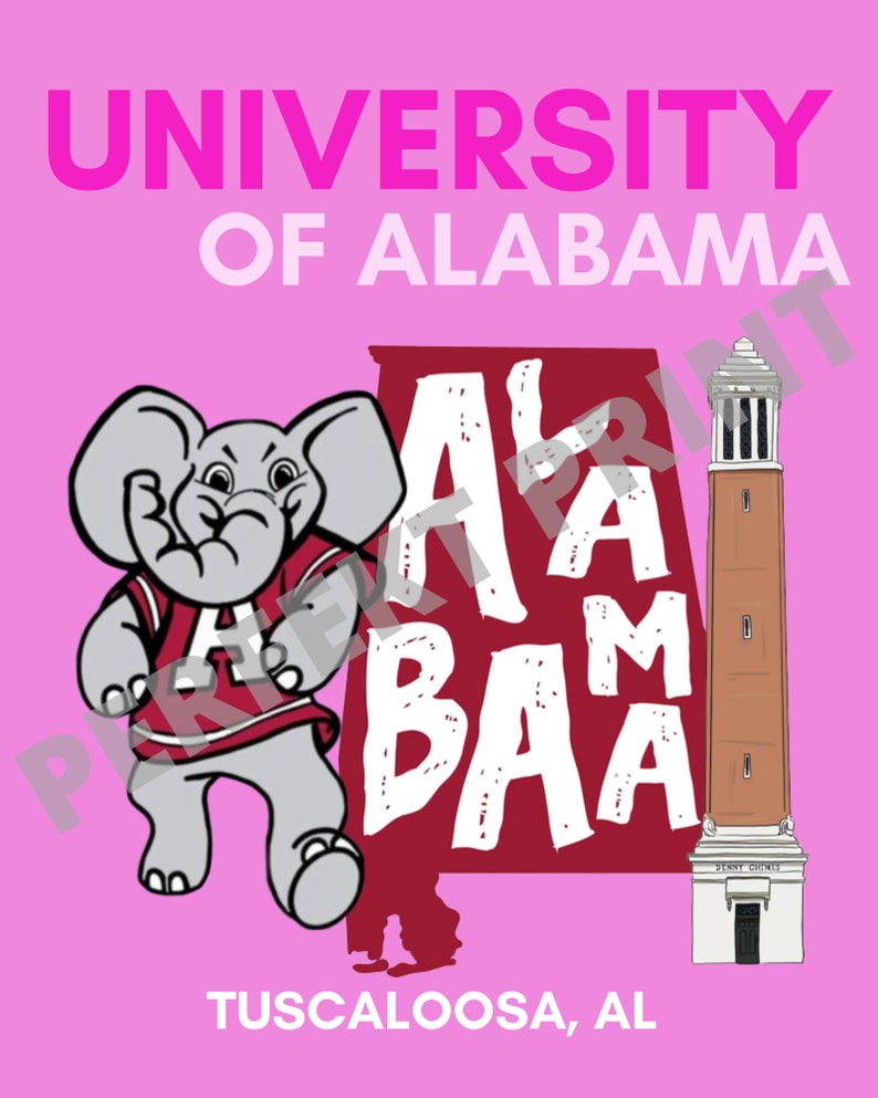 Alabama Preppy Print Pack - Etsy