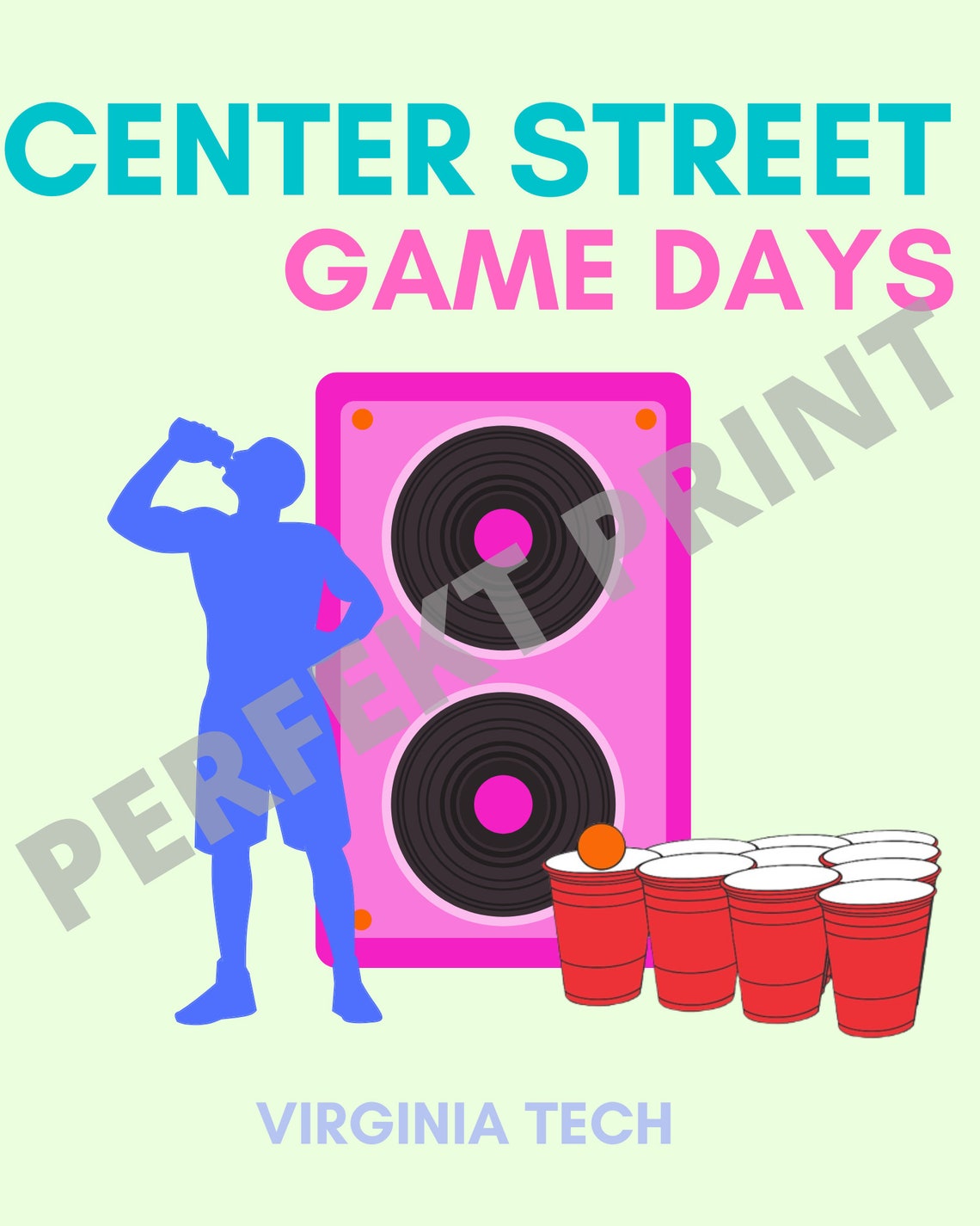 Preppy Custom Virginia Tech Prints - Etsy