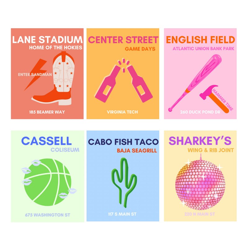 VT Preppy Posters Pack - Etsy