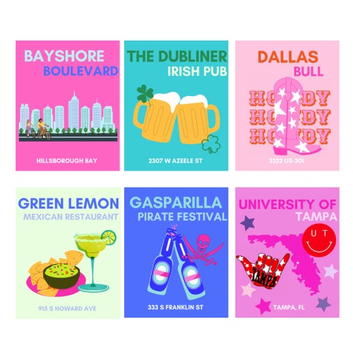 Alabama Preppy Print Pack - Etsy