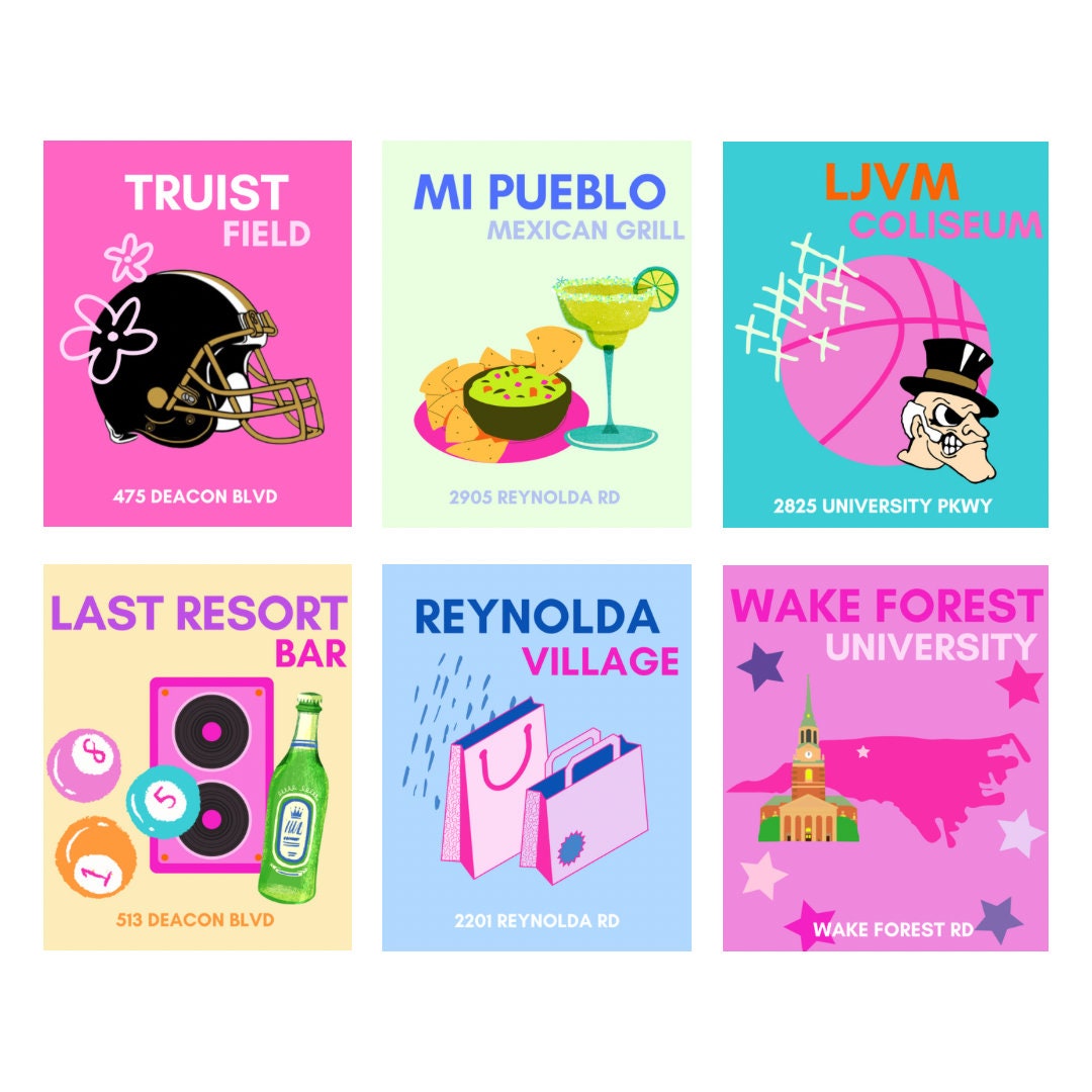 Custom Wake Forest Print Pack - Etsy