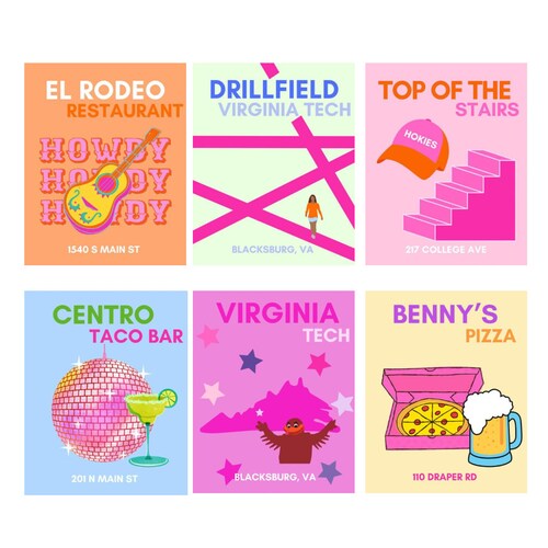 Virginia Tech Poster Pack-2 - Etsy