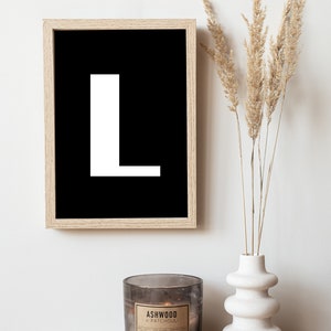 Printable Letter L, Alphabet Poster, Typography Wall Art, Digital ...