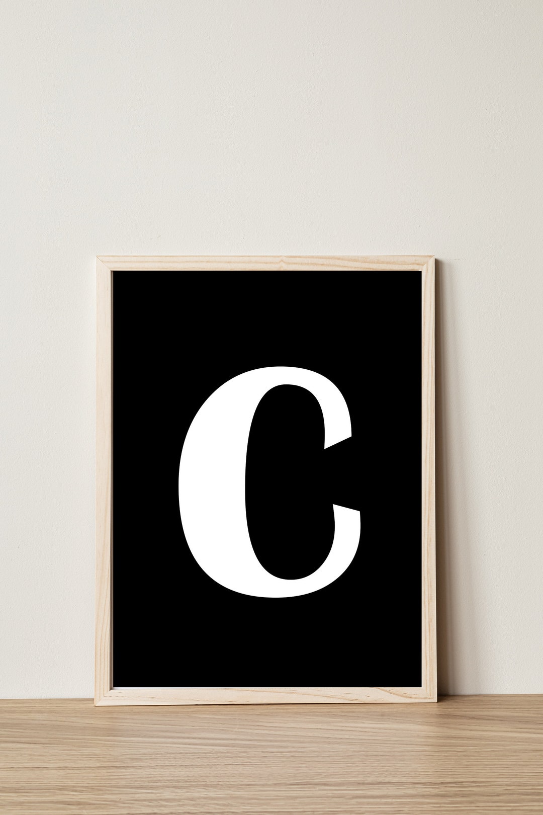 Printable Letter C, Alphabet Poster, Typography Wall Art, Digital ...