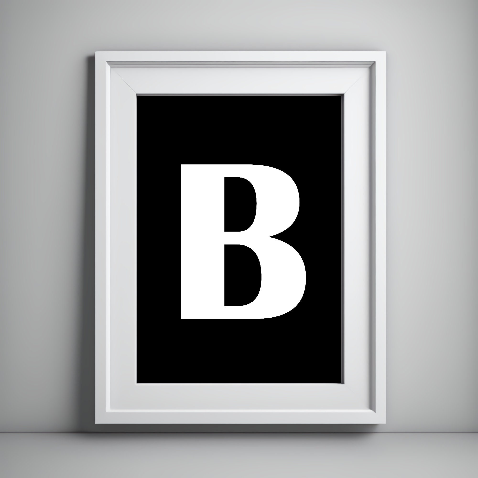 Printable Letter B, Alphabet Poster, Typography Wall Art, Digital ...
