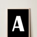 Printable Letter A, Alphabet Poster, Typography Wall Art, Digital ...