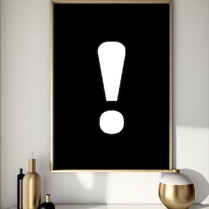 Printable Exclamation Point Symbol ', Alphabet Poster, Typography and ...