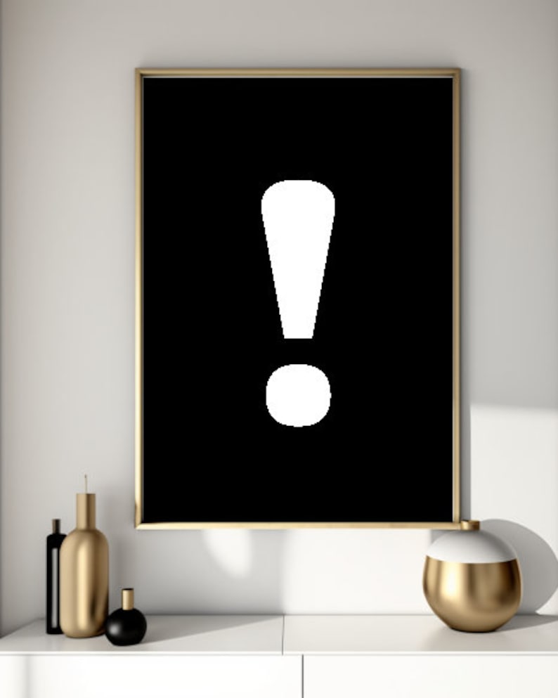 Printable Exclamation Point Symbol ' Alphabet - Etsy