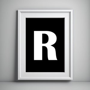 Printable Letter R, Alphabet Poster, Typography Wall Art, Digital ...