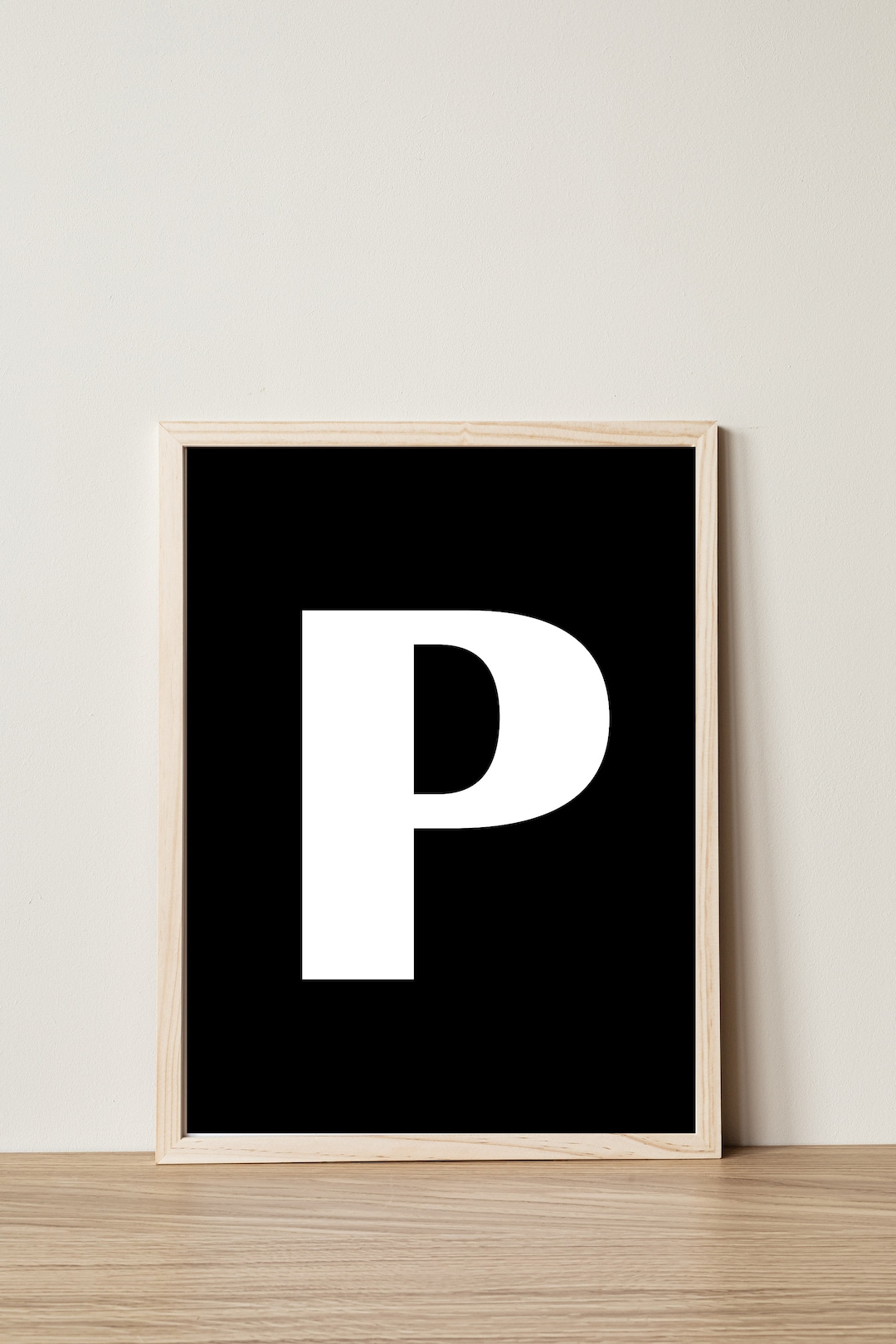 Printable Letter P, Alphabet Poster, Typography Wall Art, Digital ...