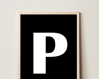 Printable Letter A, Alphabet Poster, Typography Wall Art, Digital ...