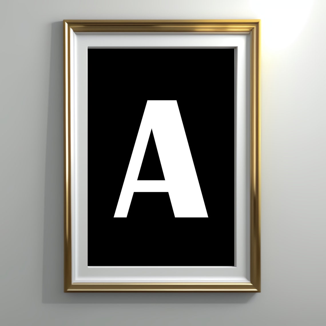 Printable Letter A, Alphabet Poster, Typography Wall Art, Digital ...