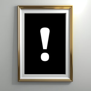 Printable Exclamation Point Symbol "!', Alphabet Poster, Typography and ...