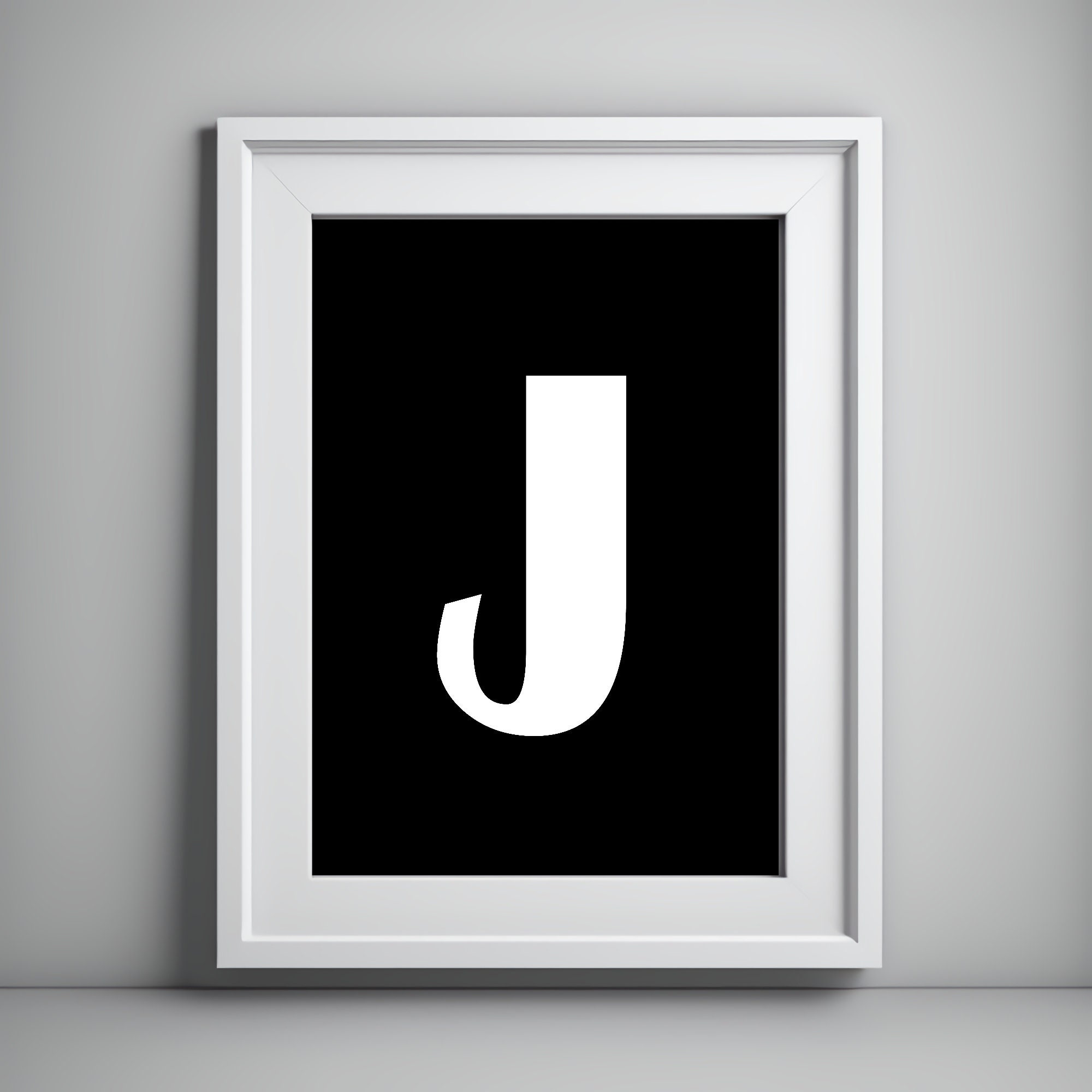 Letra J imprimible, cartel del alfabeto, arte de pared de tipografía ...