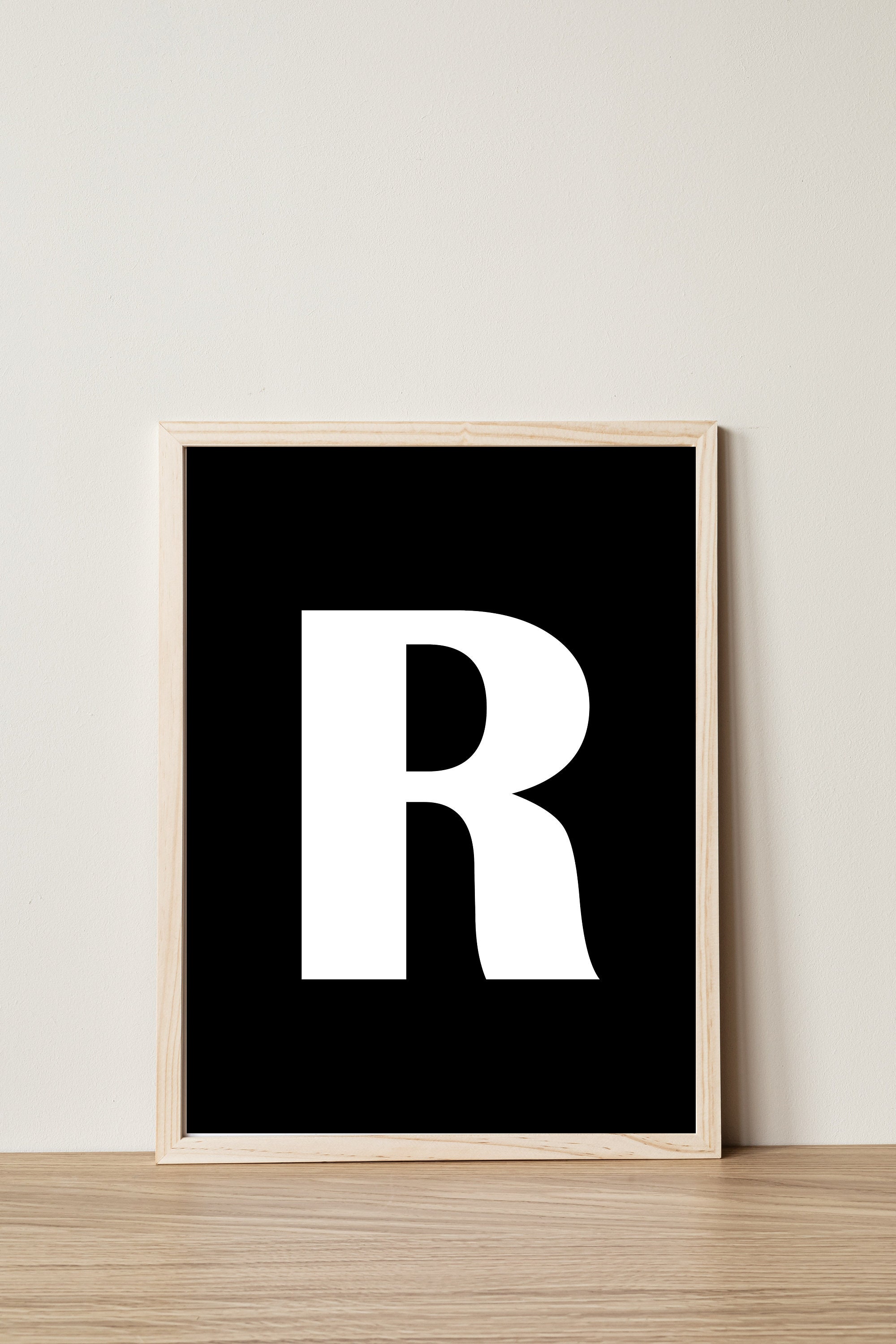 Printable Letter R, Alphabet Poster, Typography Wall Art, Digital ...