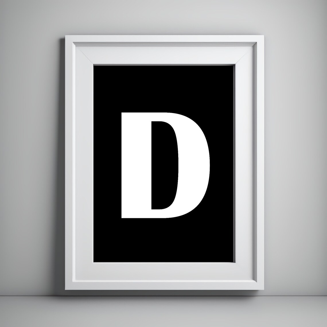 Printable Letter D, Alphabet Poster, Typography Wall Art, Digital ...