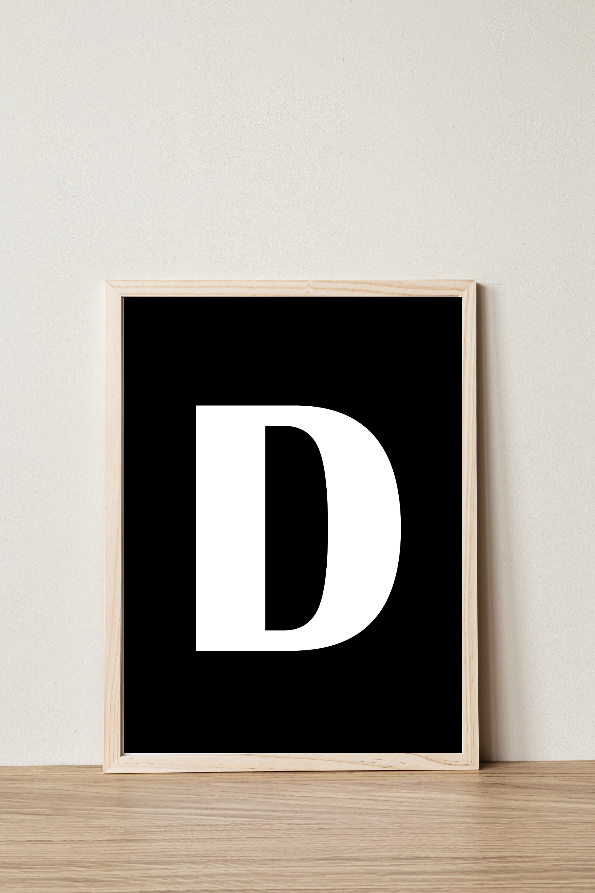 Printable Letter D, Alphabet Poster, Typography Wall Art, Digital ...