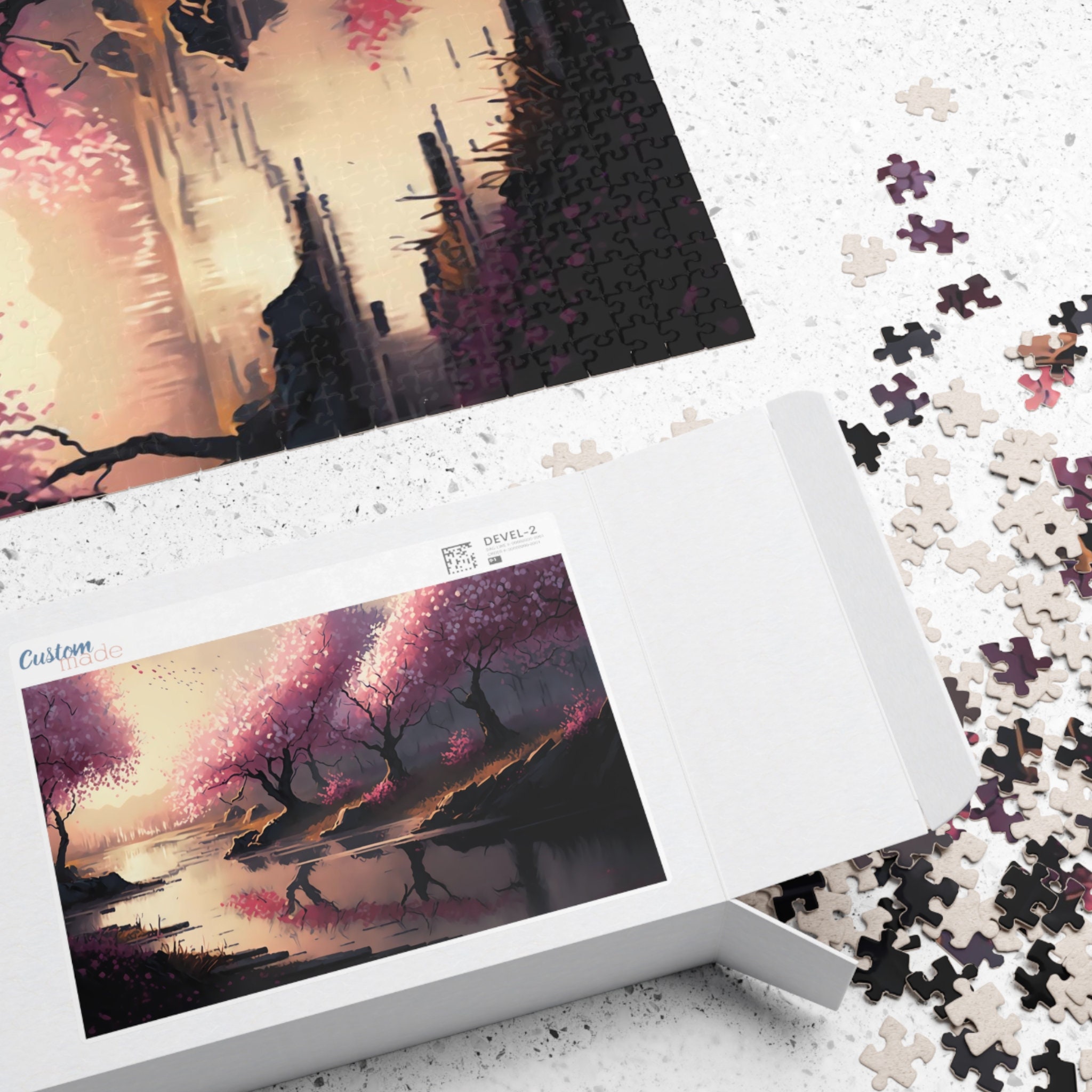 Cherry Blossom Jigsaw Puzzle in 500 or 1000 Pieces, Spring Landscape ...