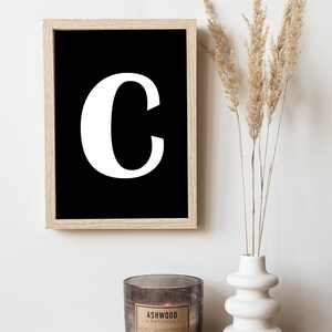 Printable Letter C, Alphabet Poster, Typography Wall Art, Digital ...