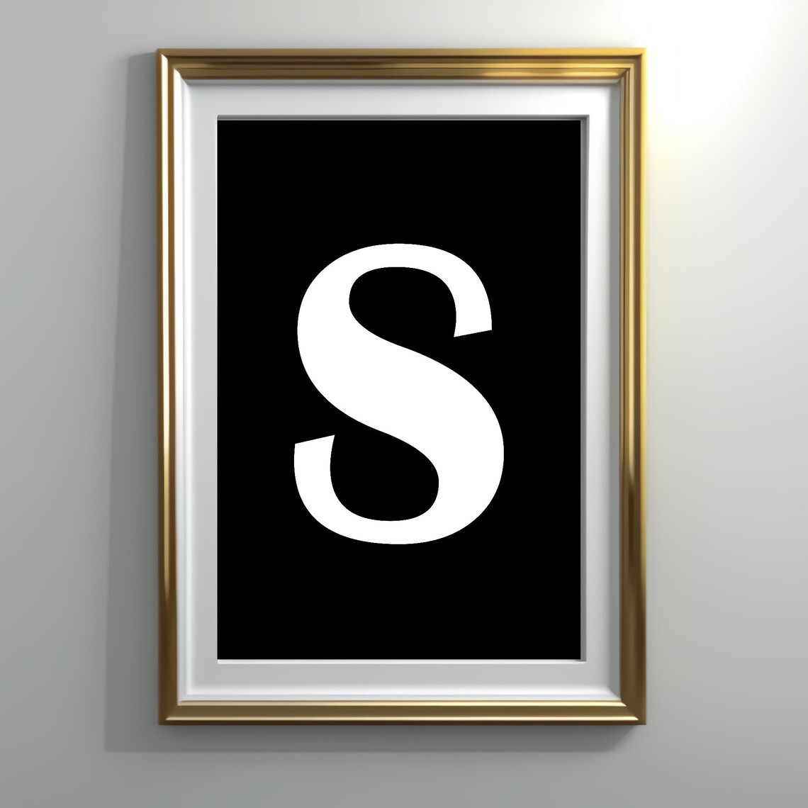 Printable Letter S, Alphabet Poster, Typography Wall Art, Digital ...