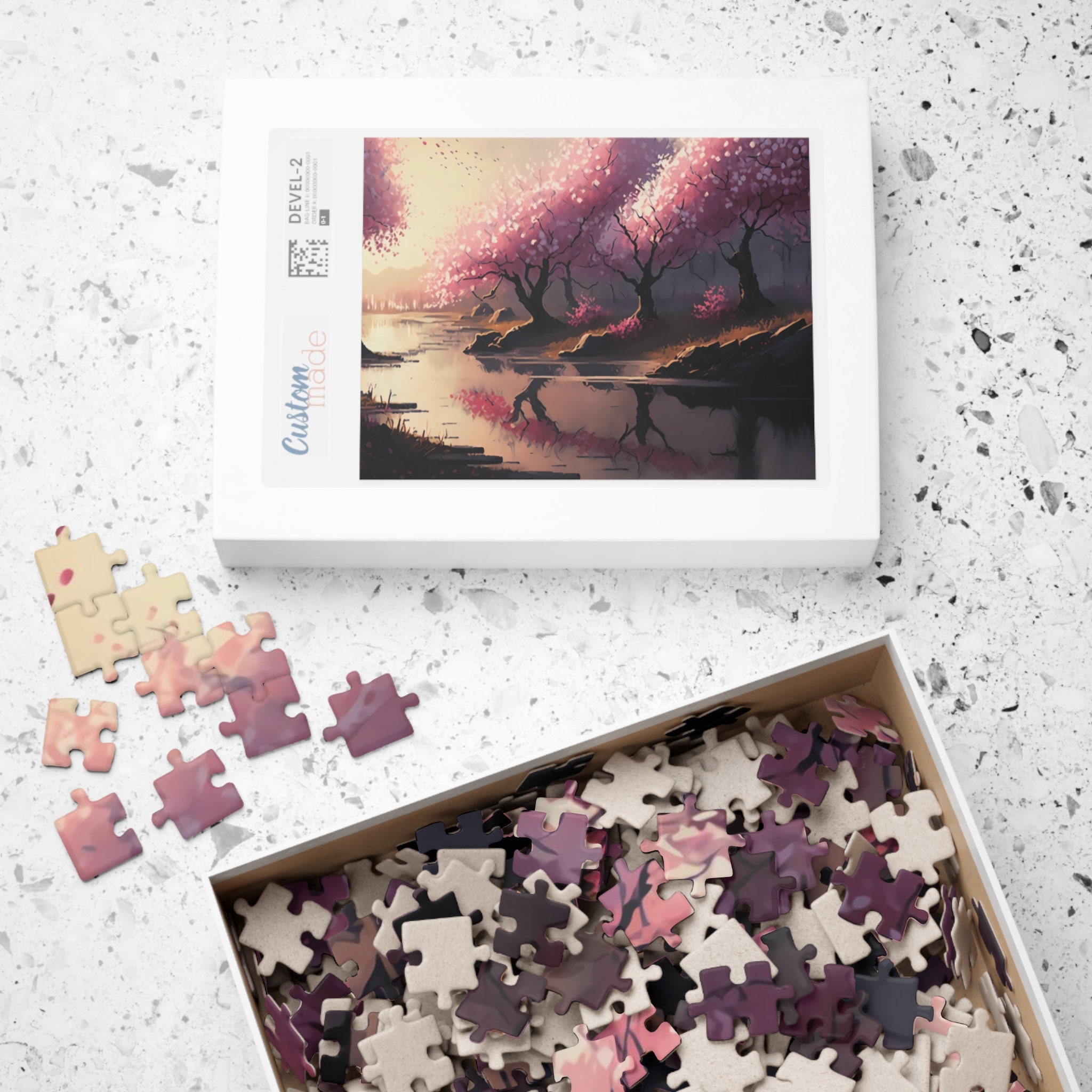 Cherry Blossom Jigsaw Puzzle in 500 or 1000 Pieces, Spring Landscape ...