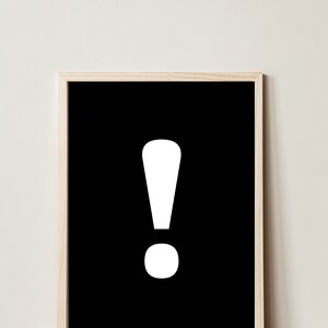 Printable Exclamation Point Symbol ', Alphabet Poster, Typography and ...