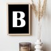 Printable Letter B, Alphabet Poster, Typography Wall Art, Digital ...