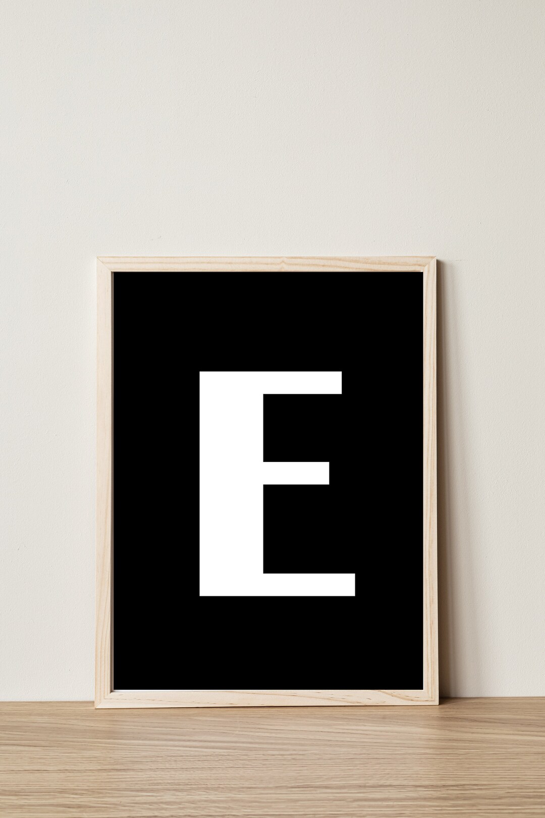 Printable Letter E, Alphabet Poster, Typography Wall Art, Digital ...