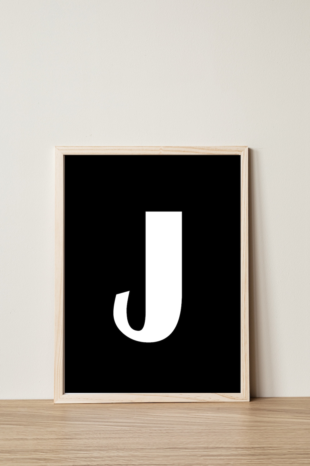 Printable Letter J, Alphabet Poster, Typography Wall Art, Digital ...