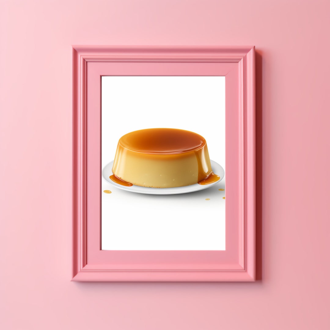 Dessert Wall Art, Printable Poster, Flan Art, Kitchen Wall Decor, Decor ...