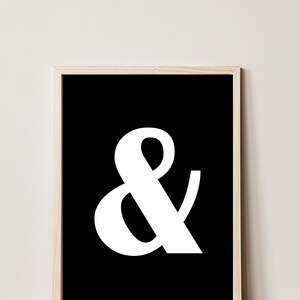 Printable Ampersand Symbol "&', Alphabet Poster, Typography and ...