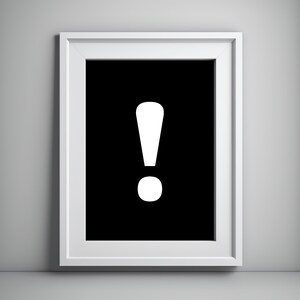 Printable Exclamation Point Symbol ', Alphabet Poster, Typography and ...